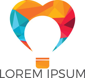 Heartlight logo design Royalty Free Vector Image