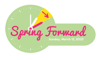 Spring forward web banner daylight saving time Vector Image
