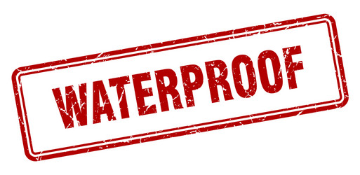 Waterproof stamp waterproof rectangular stamp on Vector Image