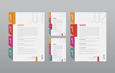 White index document template design Royalty Free Vector