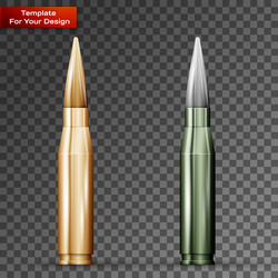 Realistic bullets for weapons set Royalty Free Vector Image