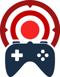 Game over glitchy sign with skull and gamepad Vector Image