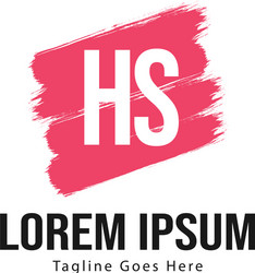 Initial hs logo template with modern frame Vector Image