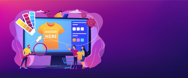 Merch clothing concept banner header Royalty Free Vector