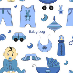 Baby boy collection Royalty Free Vector Image - VectorStock