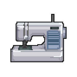 Industry sew machine game pixel art Royalty Free Vector