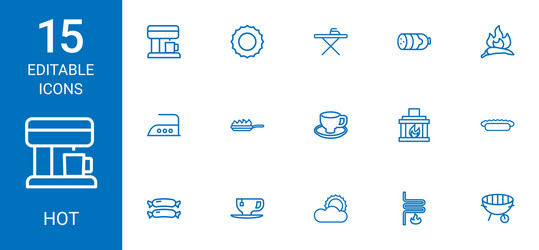 Hot icons Royalty Free Vector Image - VectorStock