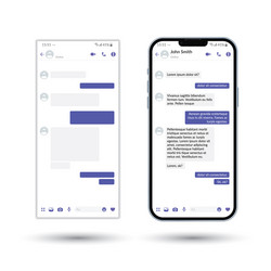 Messenger ui template social communication app Vector Image