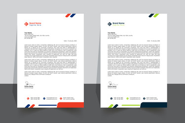 Modern letter head design template Royalty Free Vector Image