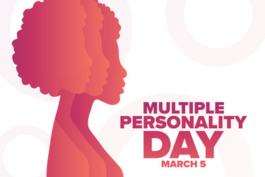 National multiple personality day march 5 Vector Image