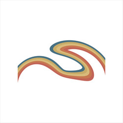 Retro wave rainbow Royalty Free Vector Image - VectorStock