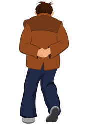 A back view of young boy Royalty Free Vector Image