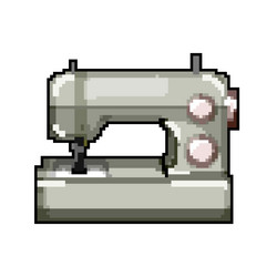 Industry sew machine game pixel art Royalty Free Vector