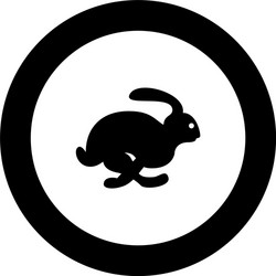 Rabbit hare concept speed icon black color Vector Image