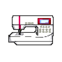 Industry sew machine game pixel art Royalty Free Vector