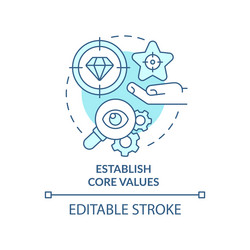 Establish core values concept icon Royalty Free Vector Image