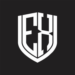 Logo Monogram with Emblem Shield Shape Design Ex Vector Images (96)