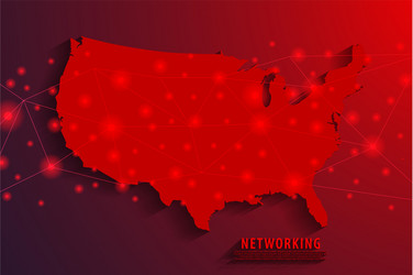 White world map on red background Royalty Free Vector Image