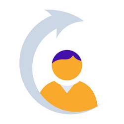 Refresh people business people icon with blue Vector Image