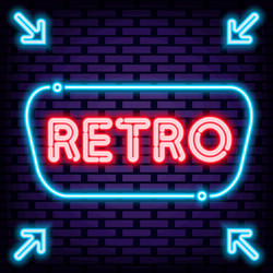 Retro Neon Vector Images (over 100,000)
