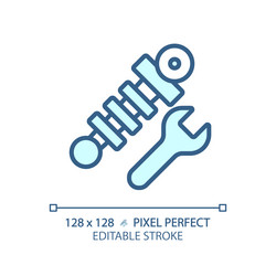 2d customizable thin linear blue car engine Vector Image