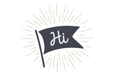 Flag yes old school banner Royalty Free Vector Image