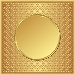 Gold round frame Royalty Free Vector Image - VectorStock