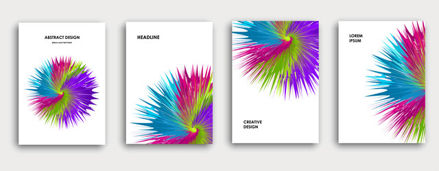 Multi-colored book cover page design creative Vector Image