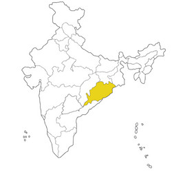 Orissa Map Outline Vector Images (25)