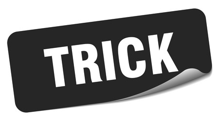 Trick sticker trick label Royalty Free Vector Image