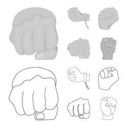 Design fist and punch logo collection Royalty Free Vector