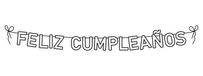 Happy birthday in spanish feliz cumpleanos Vector Image