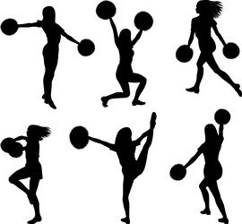 Cheerleader Poses Vector Images (over 300)
