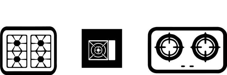 Gas stove icon isolated on white background Vector Image