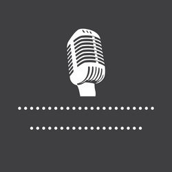 Mic microphone money coins economy podcast logo Vector Image