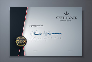 Premium certificate design template Royalty Free Vector