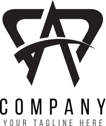 Amazing company logo template design Royalty Free Vector