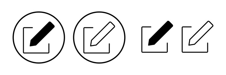 Edit icon document sign and symbol pencil Vector Image