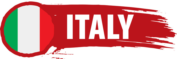 Italy lettering colors in flag Royalty Free Vector Image