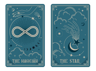 Tower and death tarot card fortune telling Vector Image