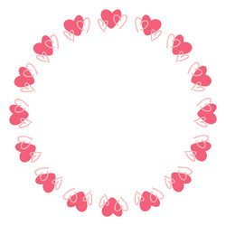 Doodle heart frame template concept collection Vector Image