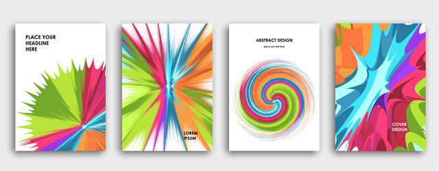Multi-colored book cover page design creative Vector Image