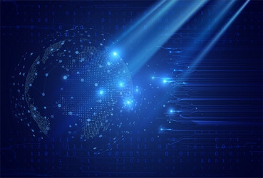 Technology image of globe Royalty Free Vector Image