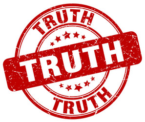 Truth stamp truth rectangular stamp on white Vector Image