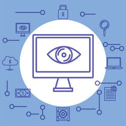 Cyber security design Royalty Free Vector Image