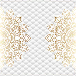 Mandala and gold lotus luxury background Vector Image