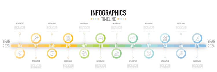 Circular roadmap timeline infographic for business Circular roadmap timeline infographic for business