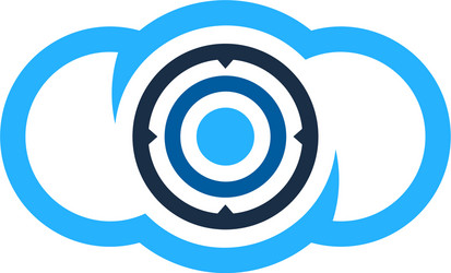 Cloud icon cloud data cloud services Royalty Free Vector