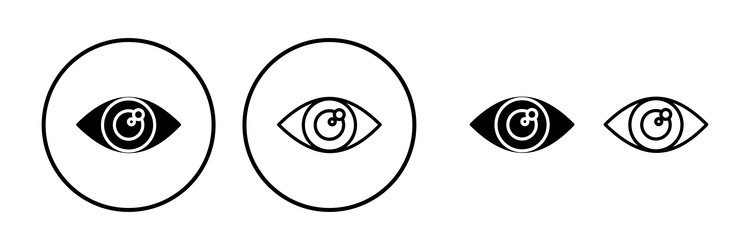 Eye icon look and vision icon icon Royalty Free Vector Image