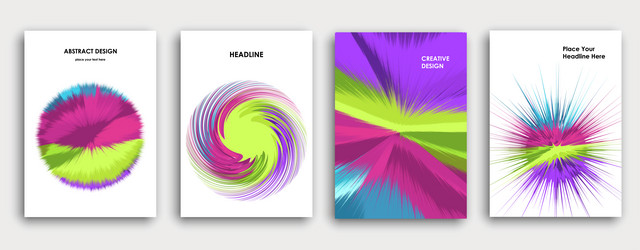 Multi-colored book cover page design creative Vector Image